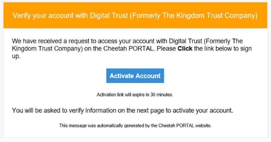 Digital Trust New User Login Instructions